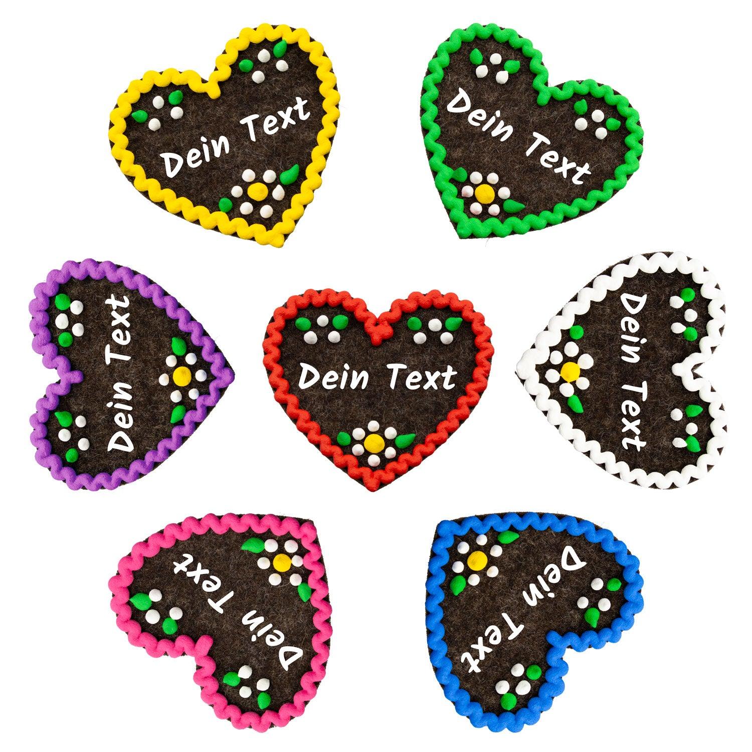 Filzherz-Anstecker mit Wunschname • 6,5 x 7 cm kaufen