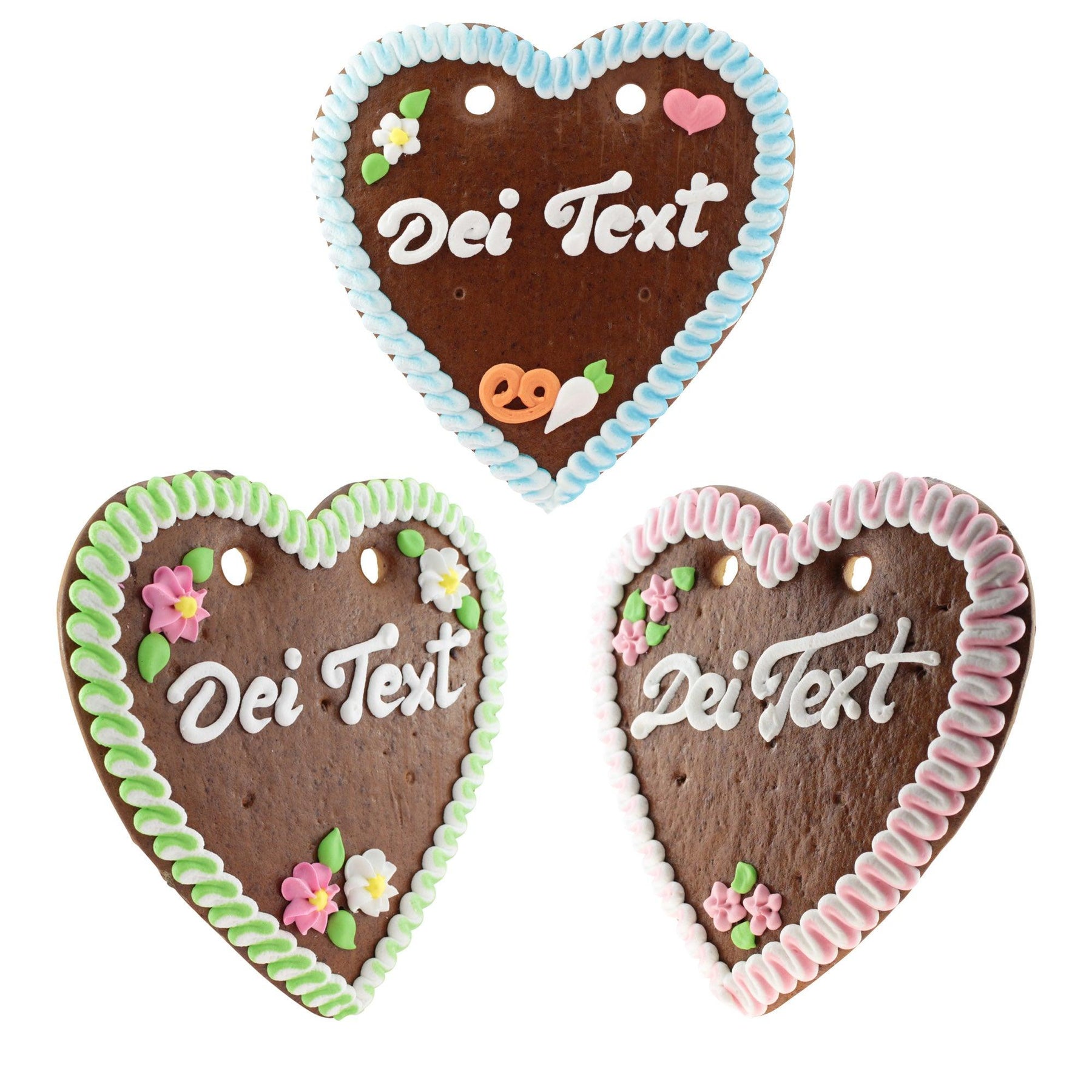 Personalisierte Oktoberfest Lebkuchenherzen